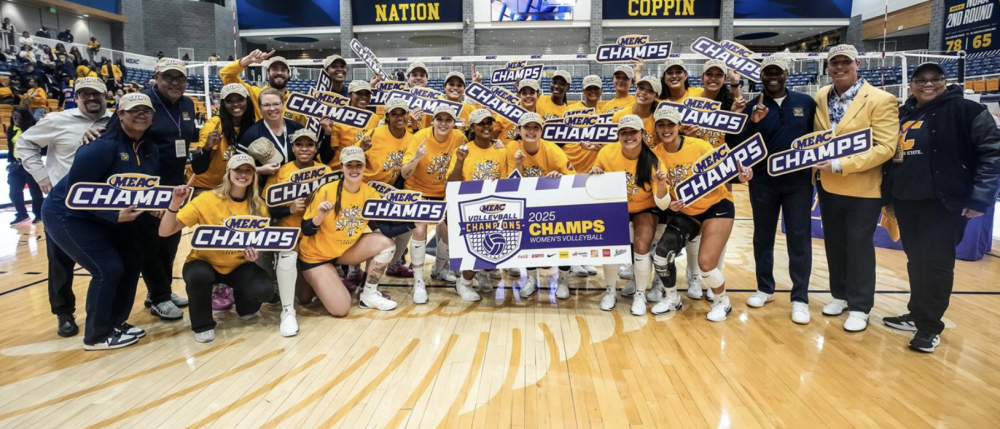 Coppin State volleyball head coach Tim Walsh updates Nestor on his MEAC ...